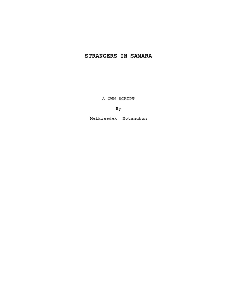 Own Script (Strangers in Samara | PDF | Moroccan Cuisine | Foods