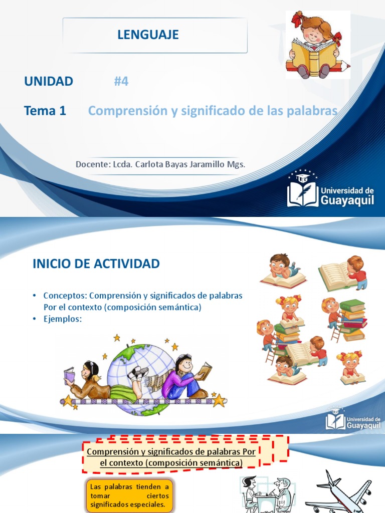 U3 - Clase 1 - COMPRENSIÓN Y SIGNIFICADO DE LAS PALABRAS | PDF ...