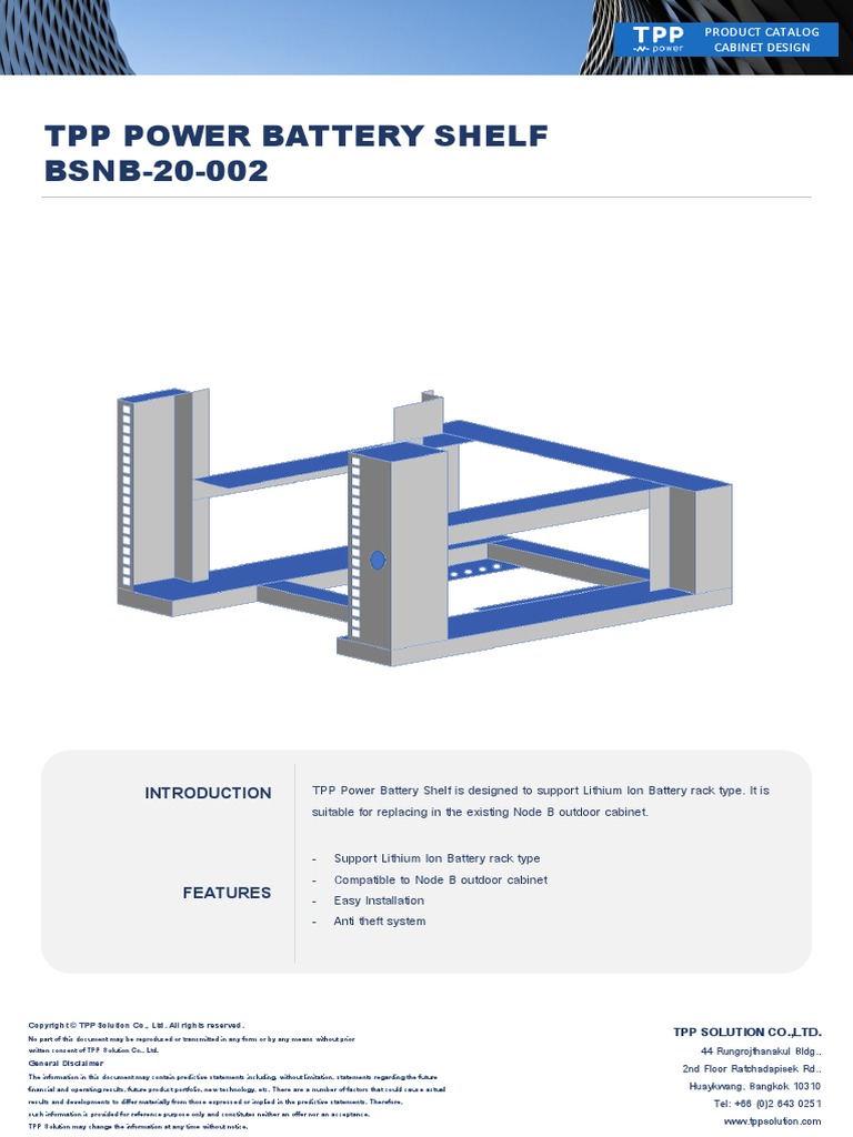 Datasheet E1400ZZ0001 | PDF | Battery (Electricity)
