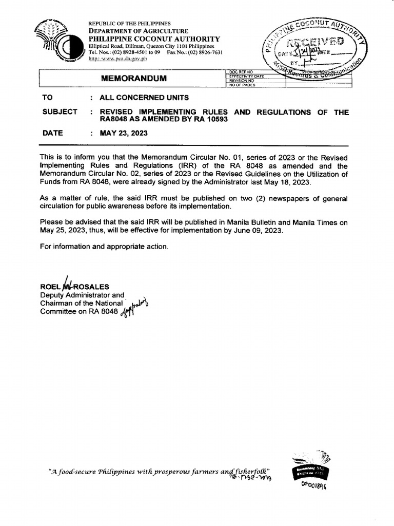 RA 8048 - New IRR | PDF