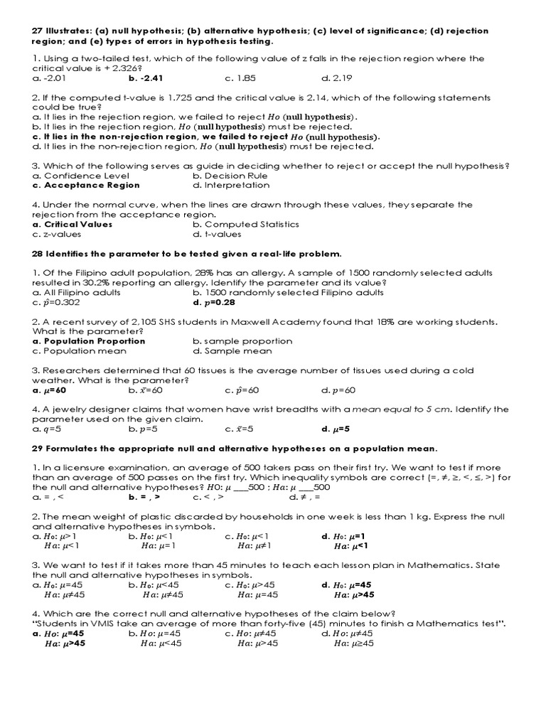 2nd Reviewer | PDF | P Value | Null Hypothesis