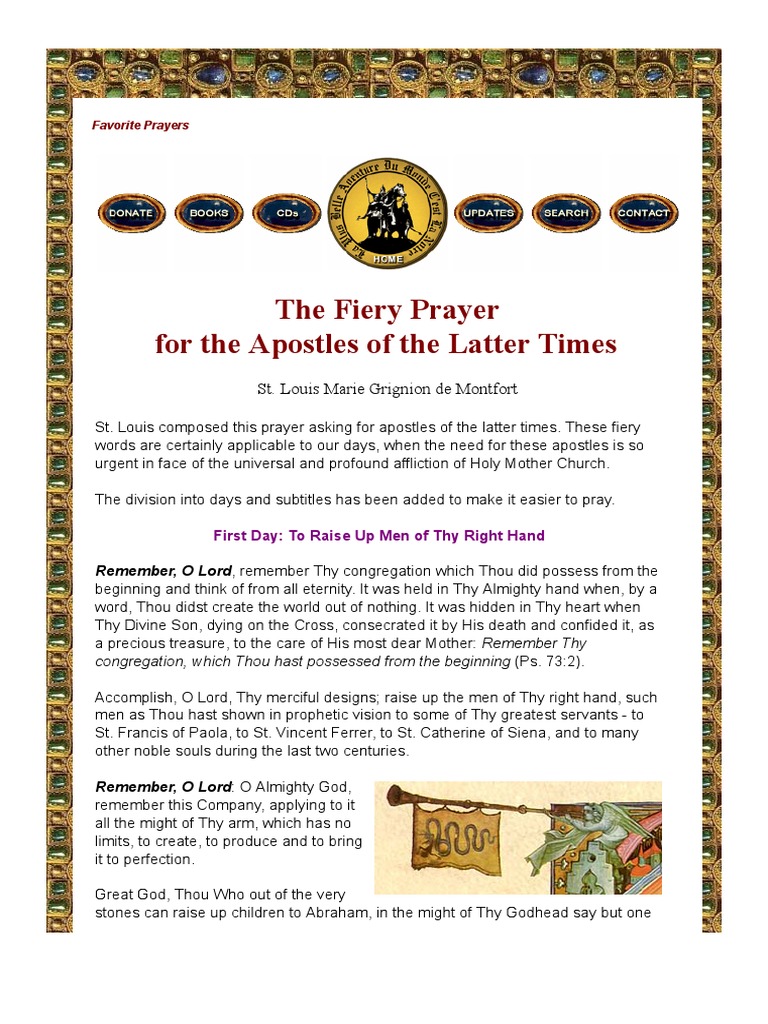 Fire Prayer of St. Louis de Montfort | Download Free PDF | Mary, Mother ...