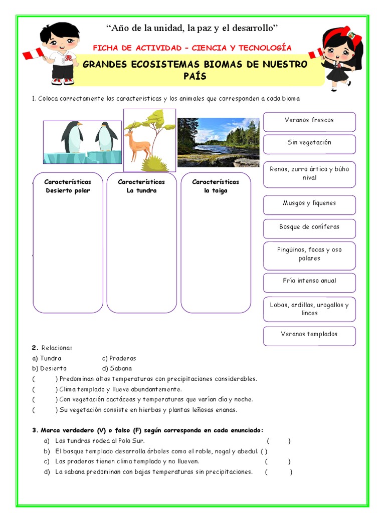 Ficha-Juev-Cyt-Grandes Ecosistemas Biomas de Nuestro País | PDF ...