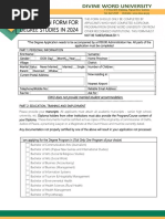 Dwu Non School Leaver Application Form (1) | PDF | Science | Mathematics