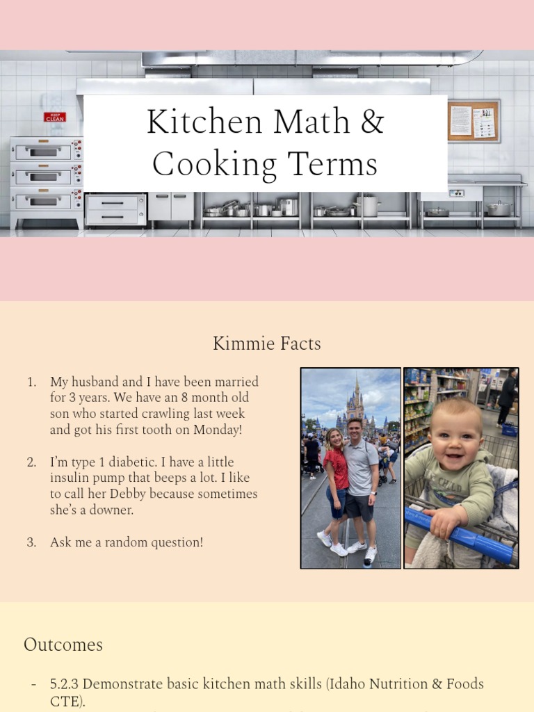 Kitchen Math Cooking Terms | PDF | Cooking | Egg As Food