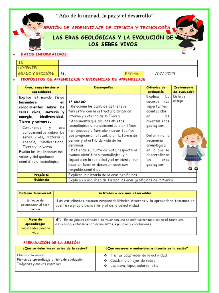 Ses-Mart-Cyt-Las Eras Geológicas y La Evolución de Los Seres Vivos | PDF | Naturaleza | Ciencias ...