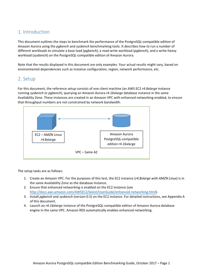 RDS Aurora PostgreSQL Performance Assessment Benchmarking V1-0 | PDF | Databases | Information ...