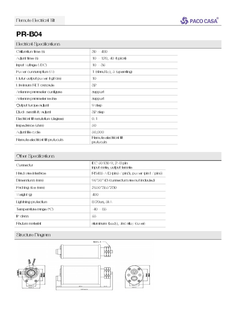 Datasheet - PR B04 HB | PDF