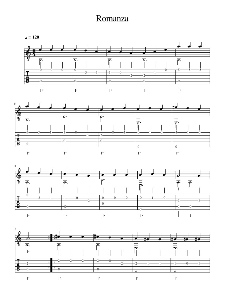 Romanza + TAB | PDF