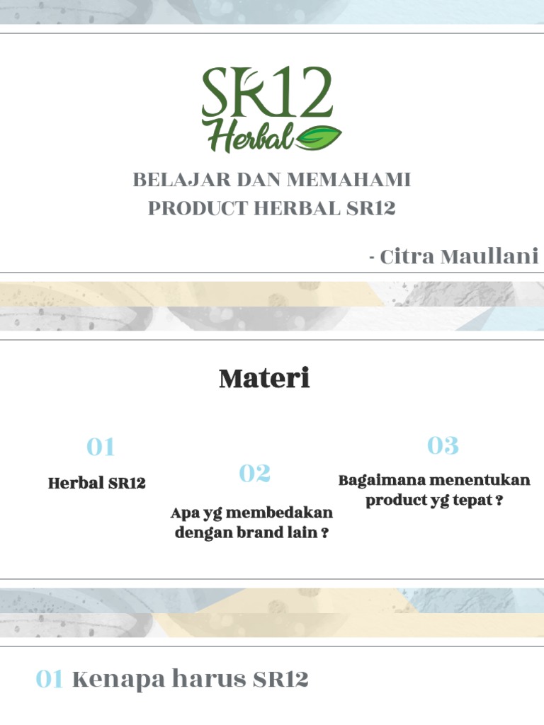 Kenapa Harus Herbal SR12 | PDF