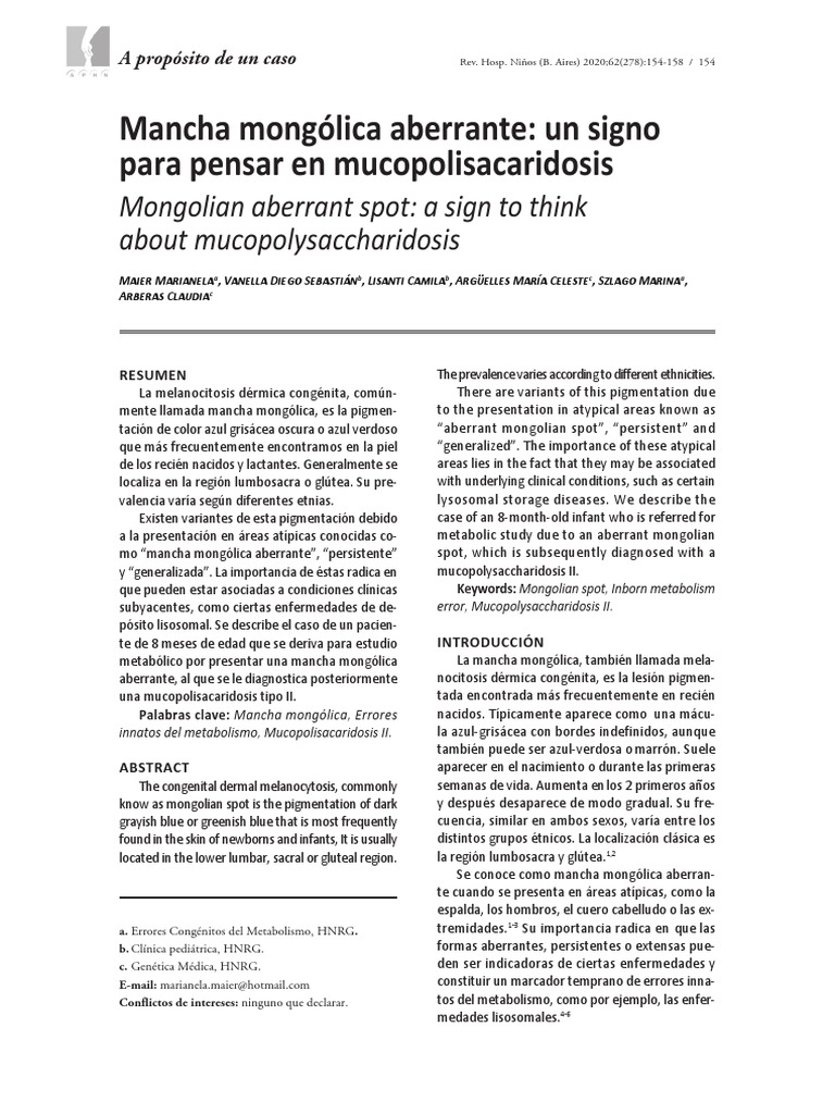 Mancha Mongolica | PDF | Medicina CLINICA | Medicina