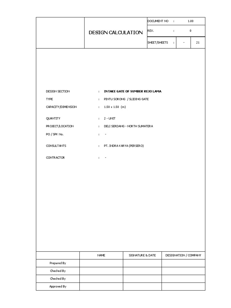 02 Intake Feeder Gate 1.50 x 1.50_Sumberrejo Lama | PDF | Gear | Screw
