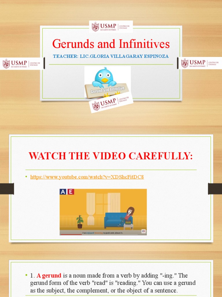 Gerunds and Infinitives | PDF | Verb | Grammar