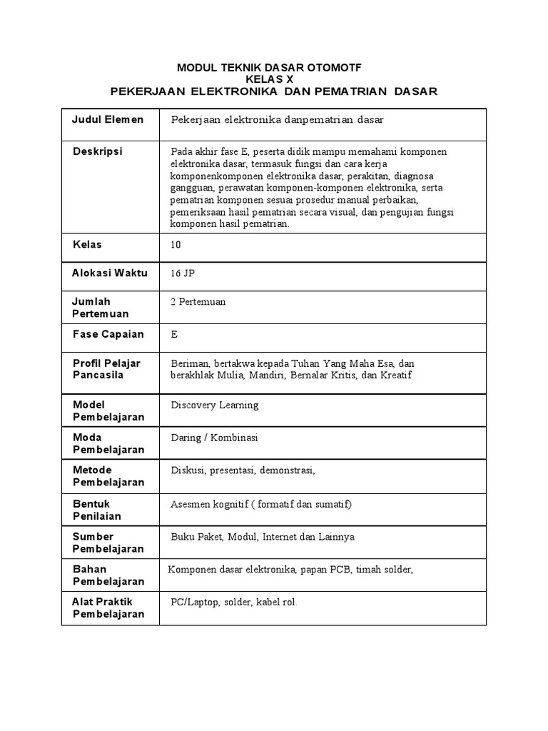 Elemen Dasar Elektronika dan Pematrian | PDF | Teknologi & Rekayasa