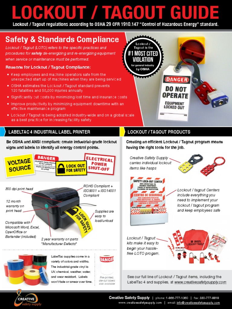 Guide-Lockout Tagout | PDF | Safety | Occupational Safety And Health