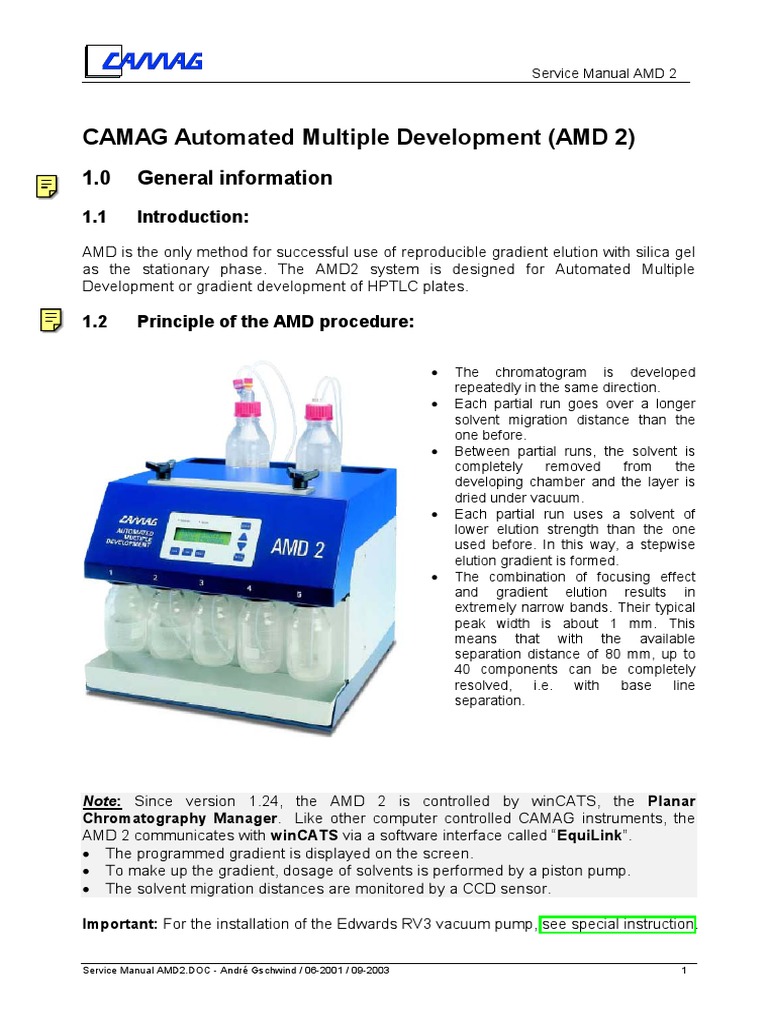 Service Manual AMD2 | PDF | Chromatography | High Performance Liquid Chromatography
