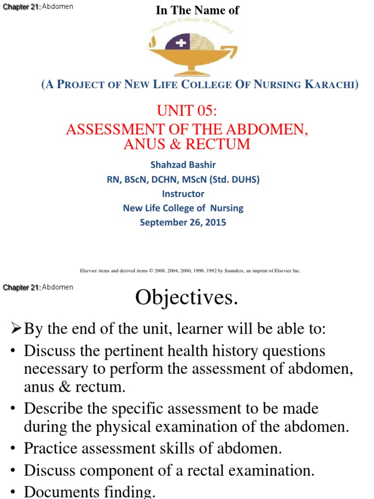 Unit5 Assessment of The Abdomen, Anus and Rectum | PDF | Abdomen ...