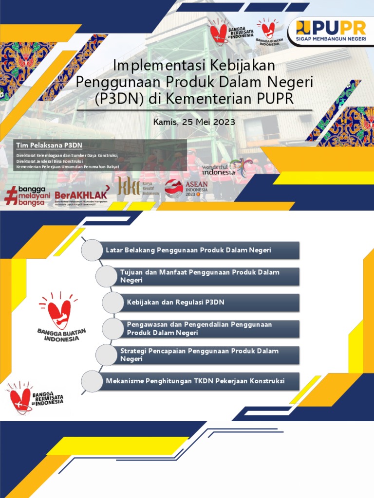 Kebijakan P3DN Kementerian PUPR 2023 | PDF | Bisnis | Pengelolaan ...