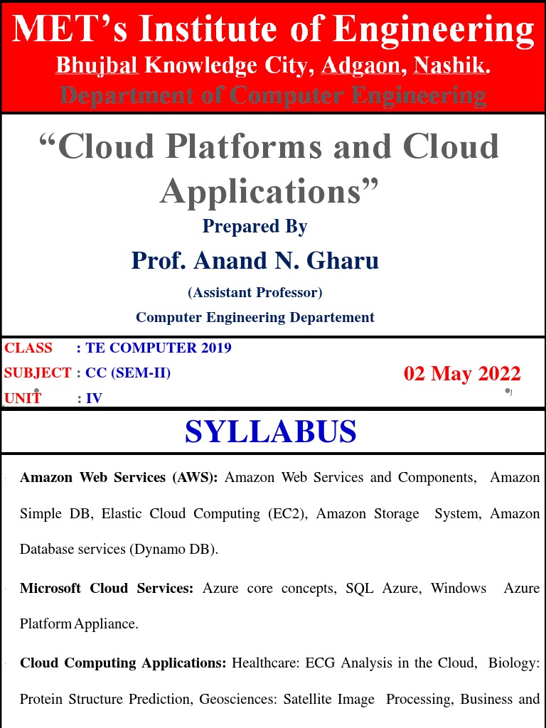 Final Unit IV CC 2022 | PDF | Microsoft Azure | Cloud Computing