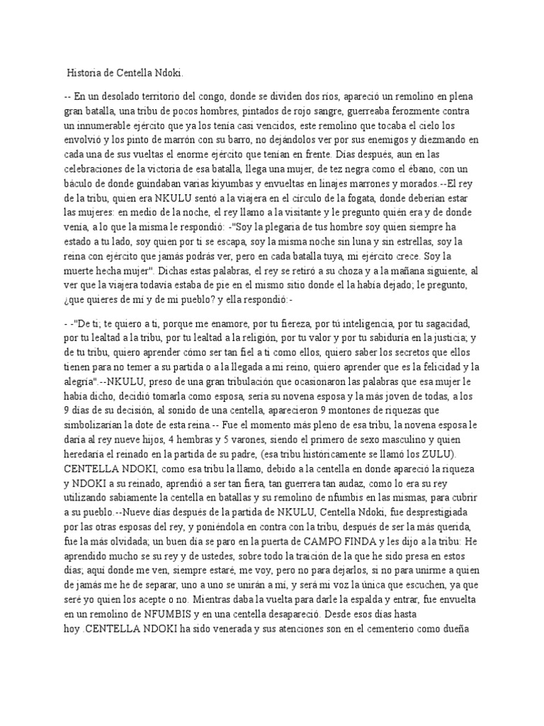 Centella Ndok Palo. Significa Historiai | PDF