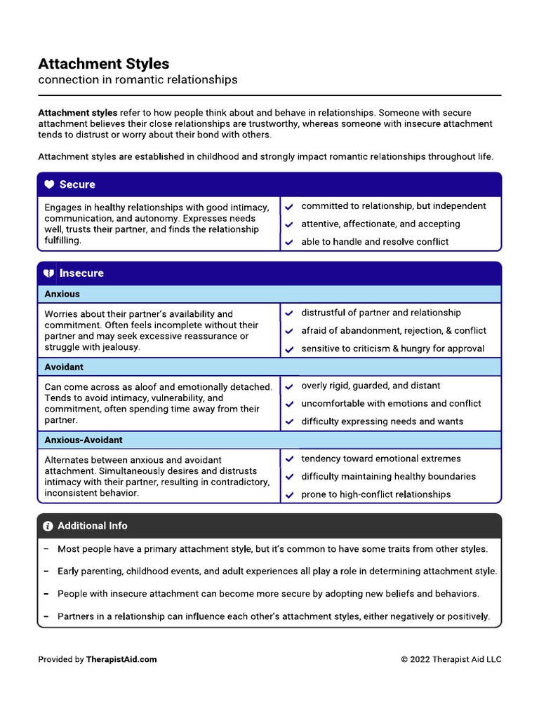 Attachment styles | PDF