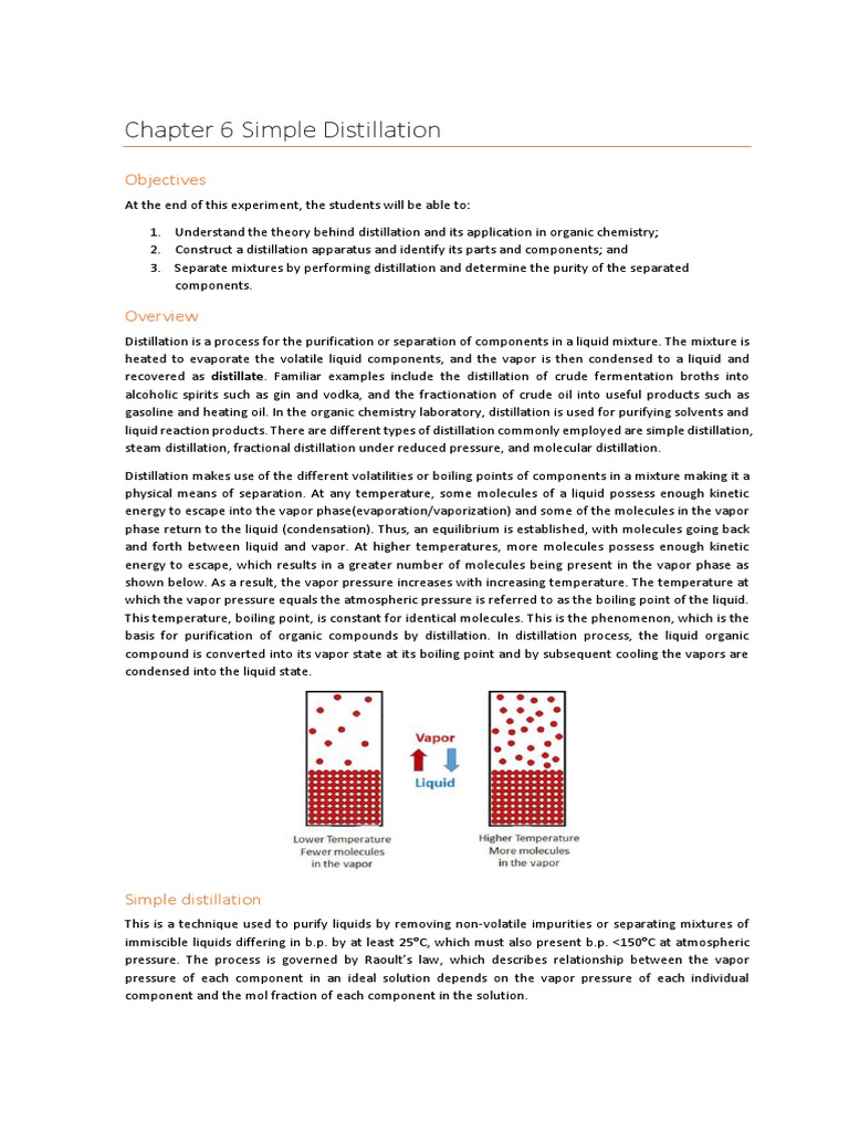 Simple Distillation | PDF | Distillation | Phase (Matter)