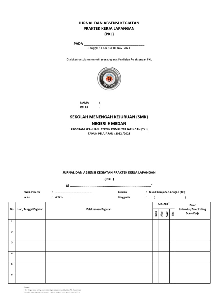 Format - Jurnal - Dan - Absensi (1) ... | PDF