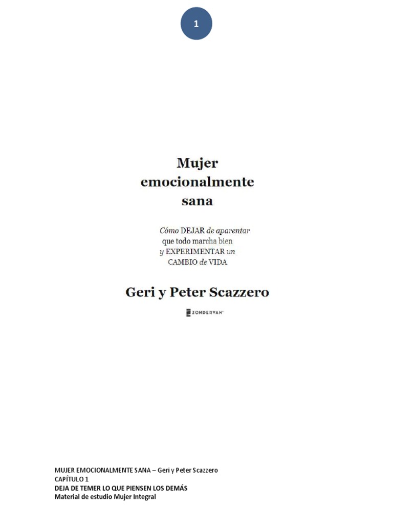 Capítulo 1 - Mujer Emocionalmente Sana - Deja de Temer Lo Que Piensen Los Demás | PDF