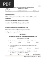 Maths XI Mock Paper 2021 | PDF | Trigonometric Functions | Functions ...