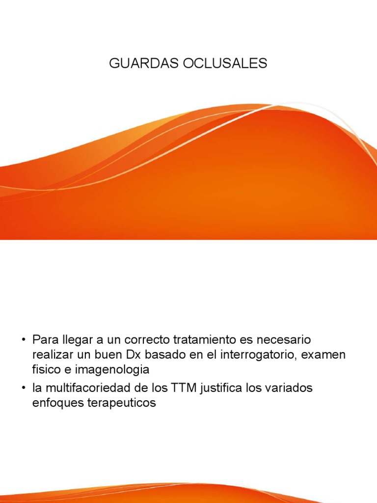 Guardas Oclusales | PDF | Enfermedades y trastornos humanos | Medicina