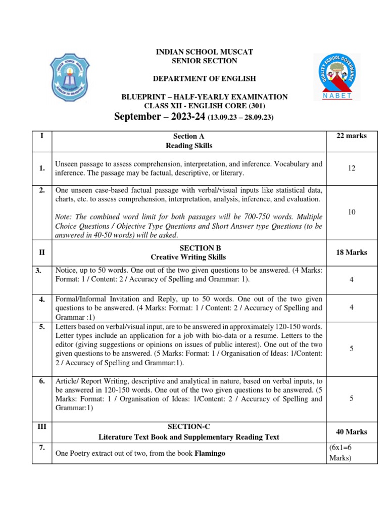 Class 12 Commerce and Humanities Stream - Half Yearly Examination ... Class 12 Commerce and Humanities Stream - Half Yearly Examination ...