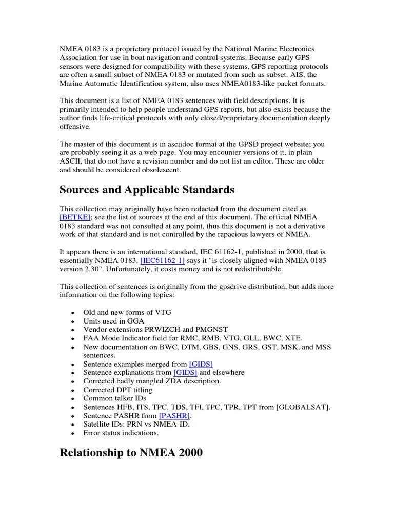 Nmea Explanation | PDF | Global Positioning System | Errors And Residuals