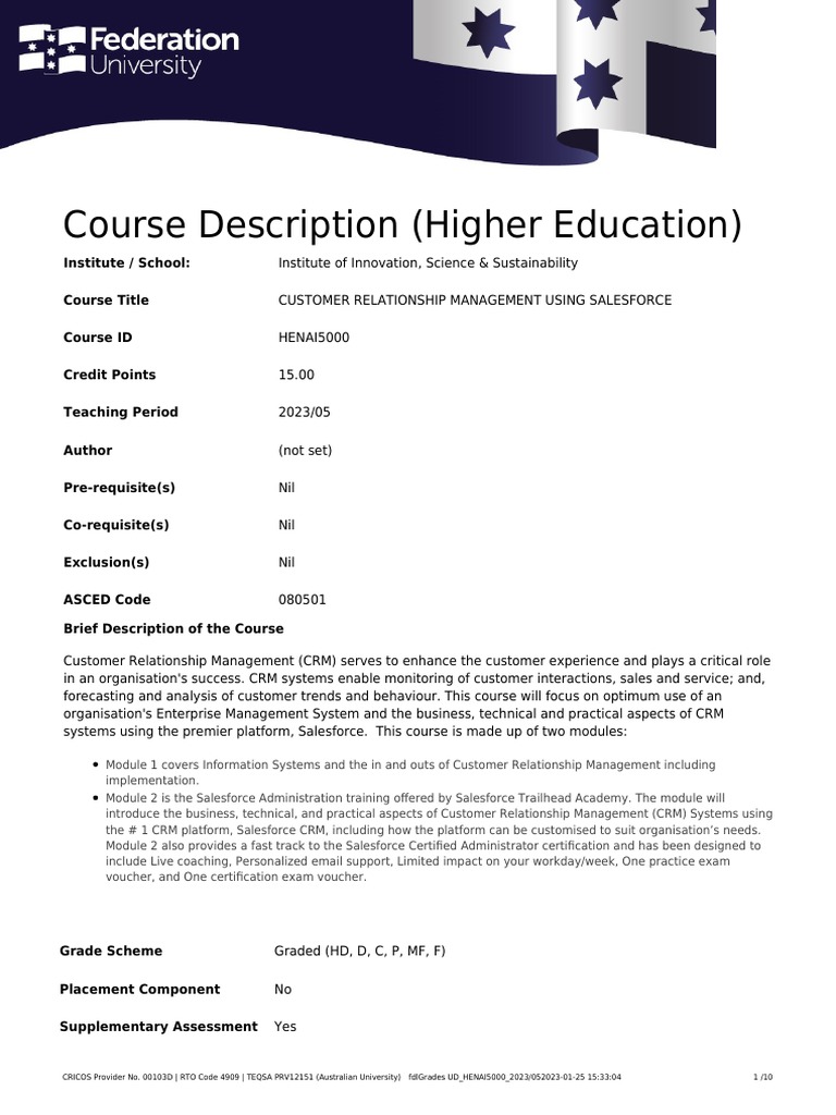 Customer Relationship Management Using Salesforce Pdf Customer