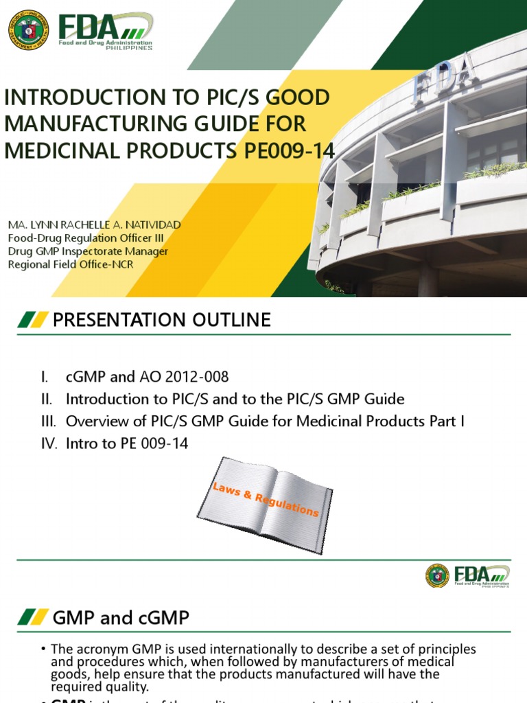 Session 1 Introduction To PICS GMP 009-14 | PDF | Health Care | Medicine