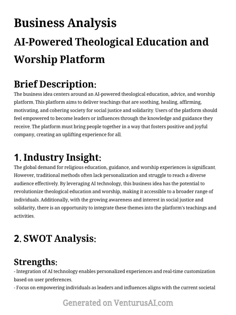 VenturusAI 27d5QY An Ai Powered Theological Education Advice and ... VenturusAI 27d5QY An Ai Powered Theological Education Advice and ...