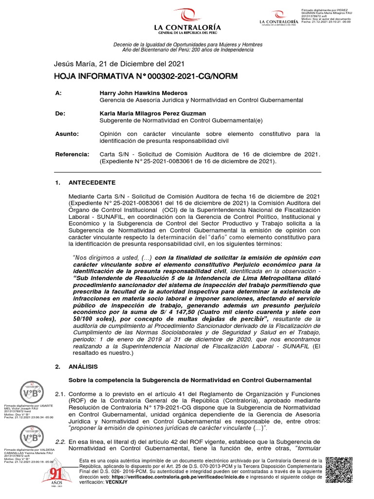 Hoja Informativa-000302-2021-Norm | PDF | Multa (pena) | Esfera pública