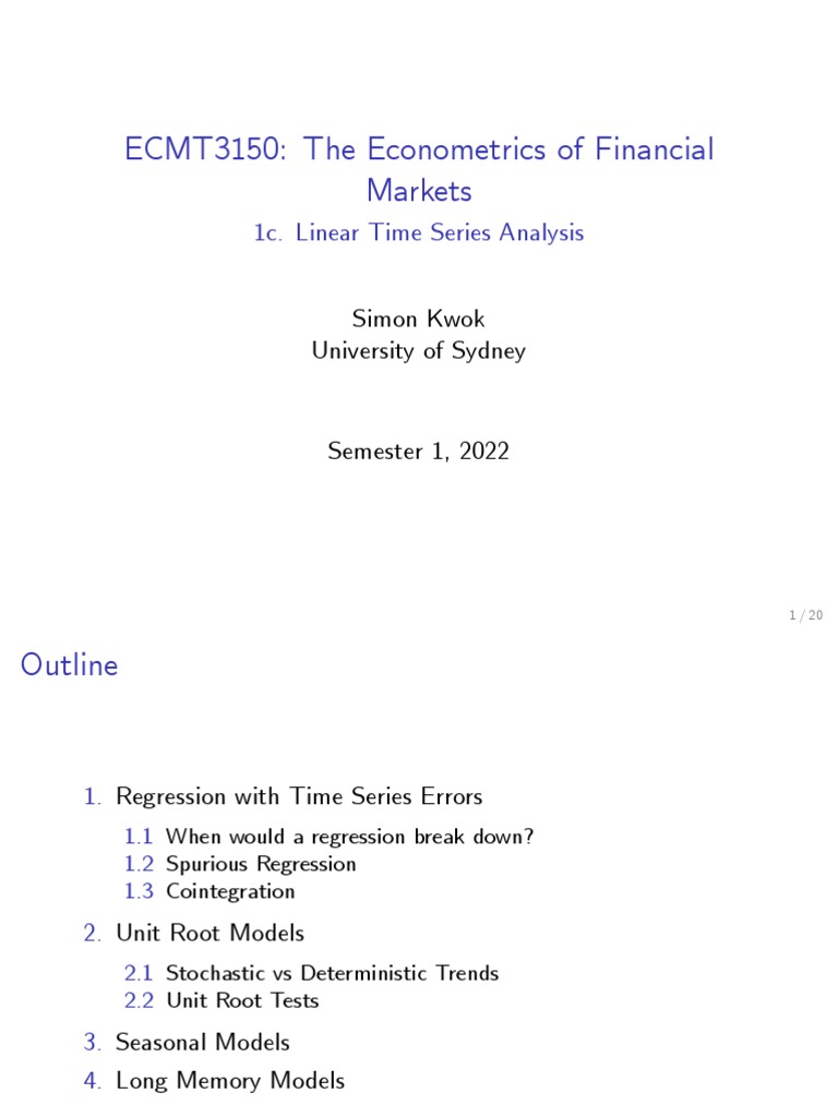 Economitrics | PDF | Ordinary Least Squares | Autocorrelation