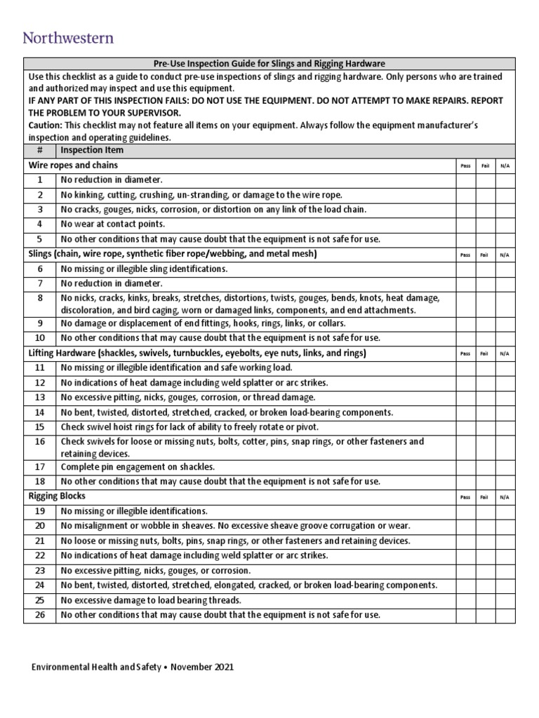 Inspection Rigging Equipment | PDF | Rope | Manufactured Goods