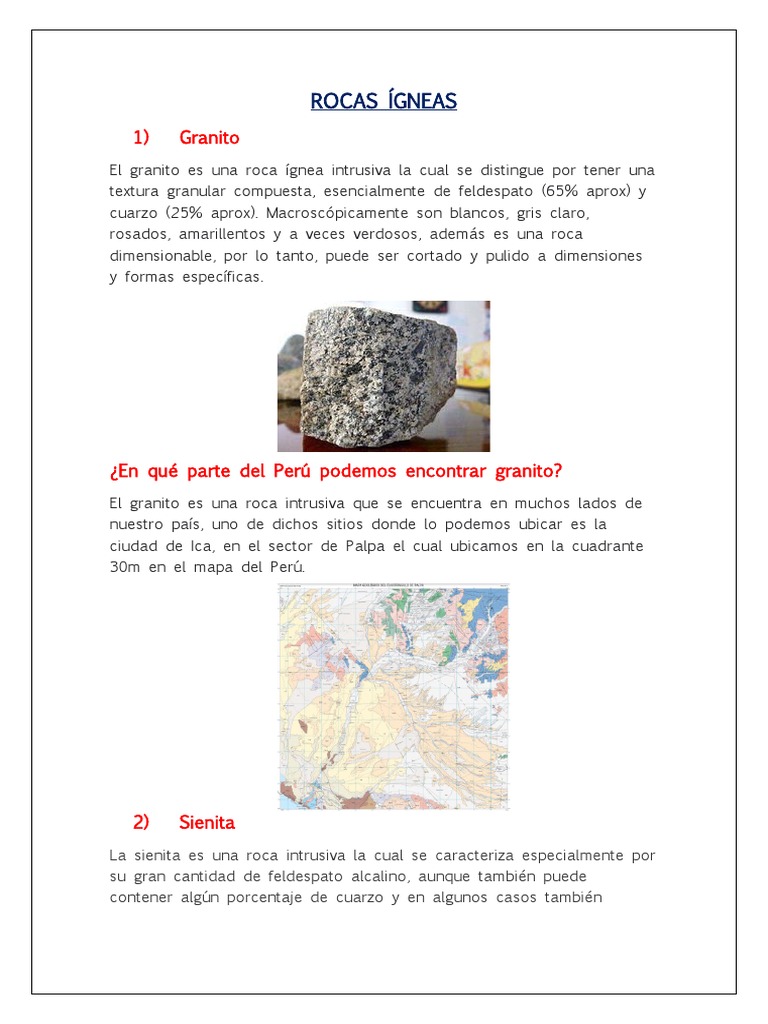Rocas Ígneas | PDF | Roca ígnea | Granito