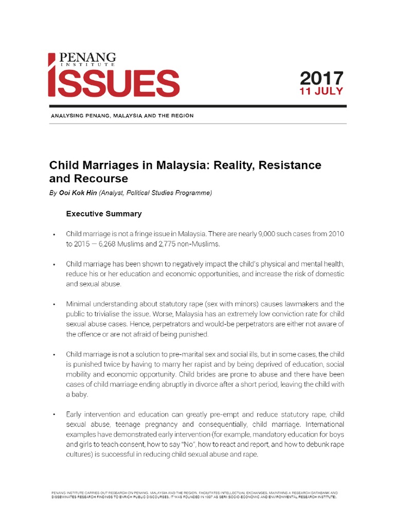 Child Marriages in Malaysia - Reality, Resistance and Recourse - PDF | PDF