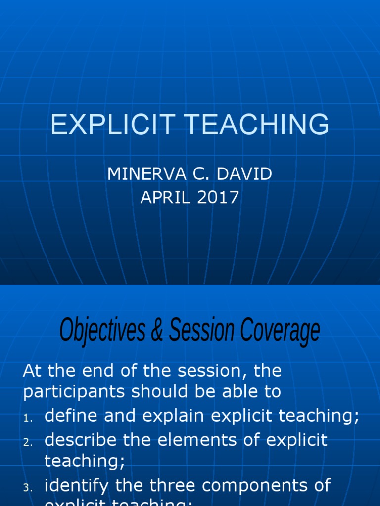 Explicit Teaching 6MINE | PDF | Learning | Information