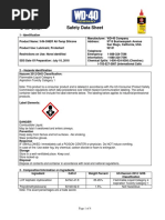 MSDS WD 40 | PDF | Working Conditions | Occupational Safety And Health