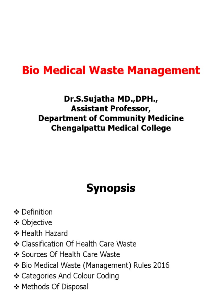 Biomedical Waste Management Guidelines | PDF | Waste | Waste Management