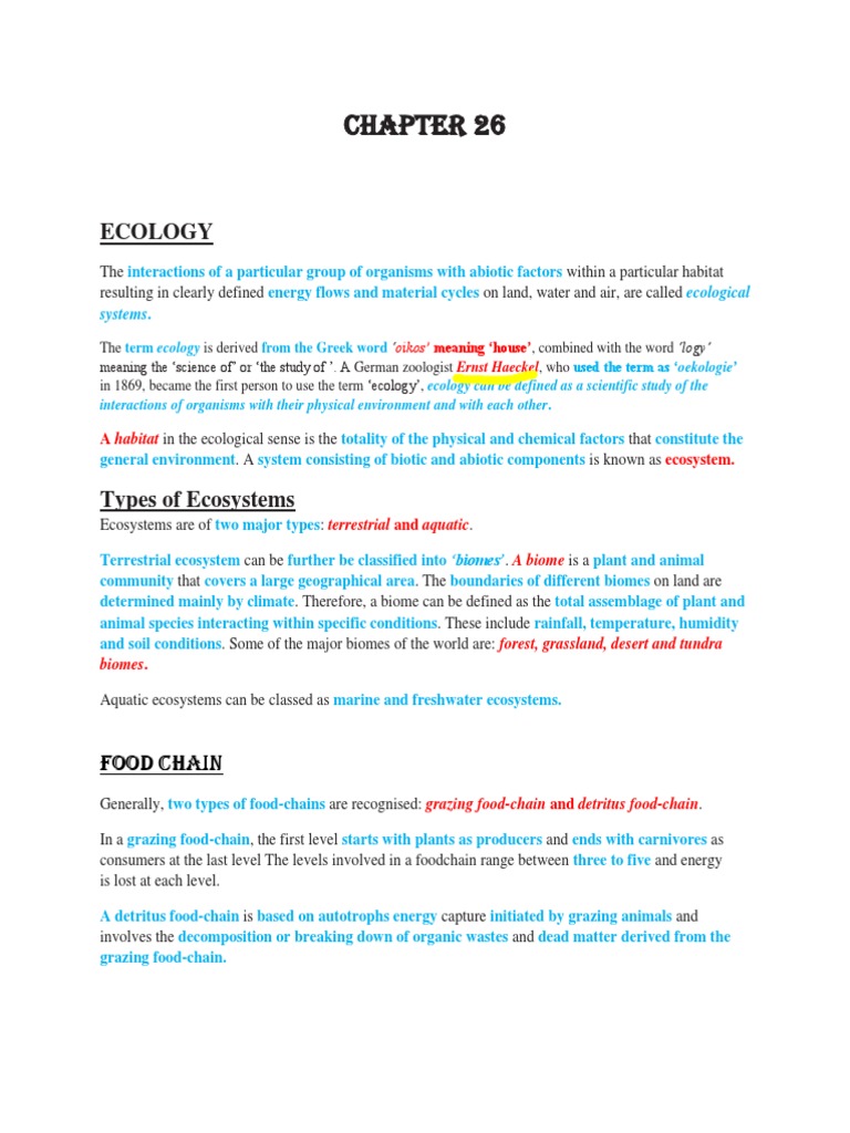 Chapter 26 | PDF | Biodiversity | Ecosystem