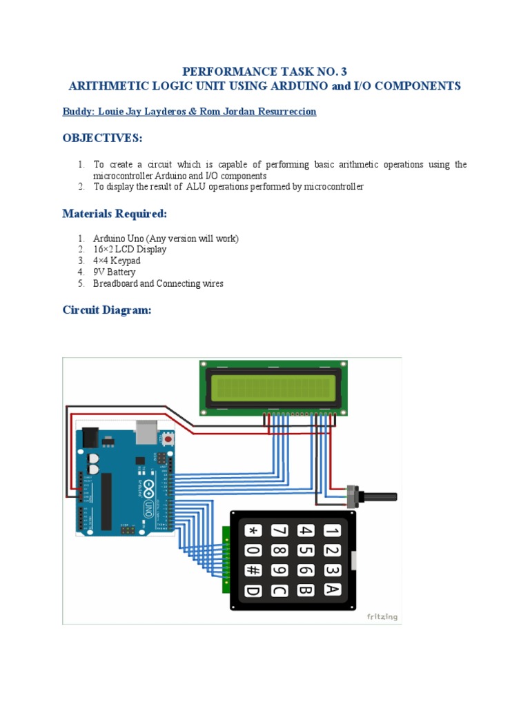 PT No3 - ALU Using ARDUINO | PDF | Computer Program | Programming