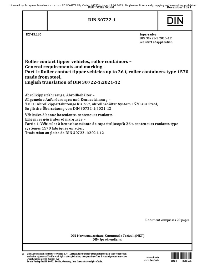 Din 30722-1 | PDF | Trailer (Vehicle) | Engineering Tolerance