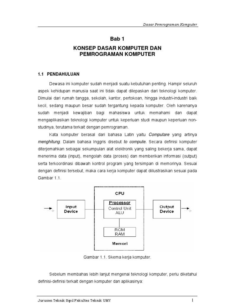Buku Ajar Dasar Pemrograman Komputer | PDF
