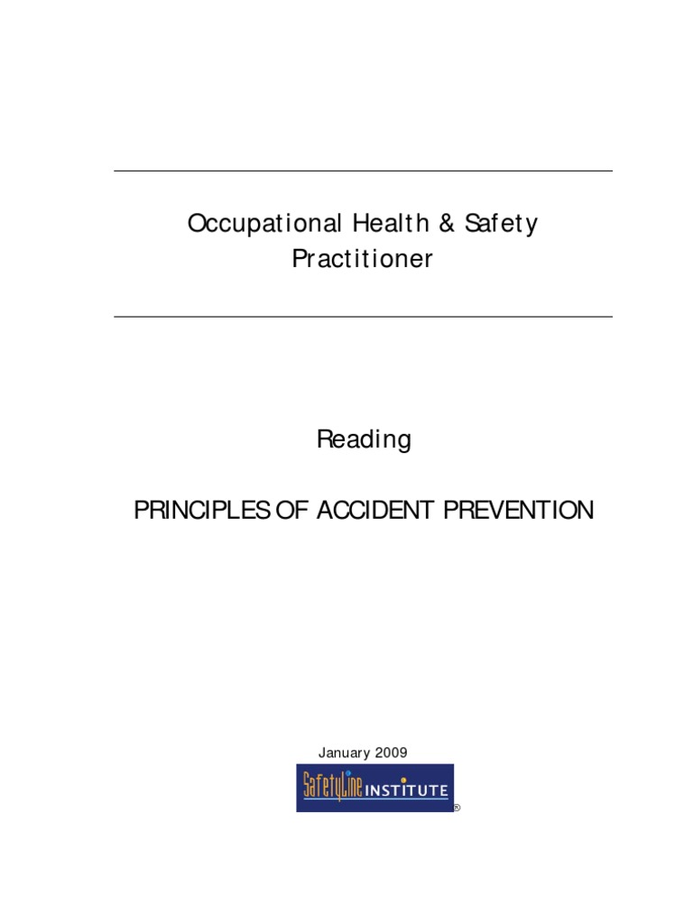 Principles of Accident Prevention | PDF | Occupational Safety And ...