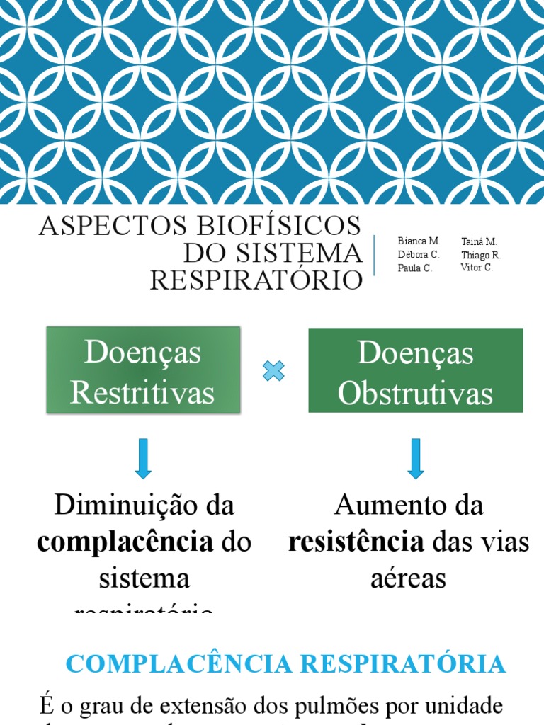Apresentação - Aspectos Biofísicos Do Sistema Respiratório | PDF ...