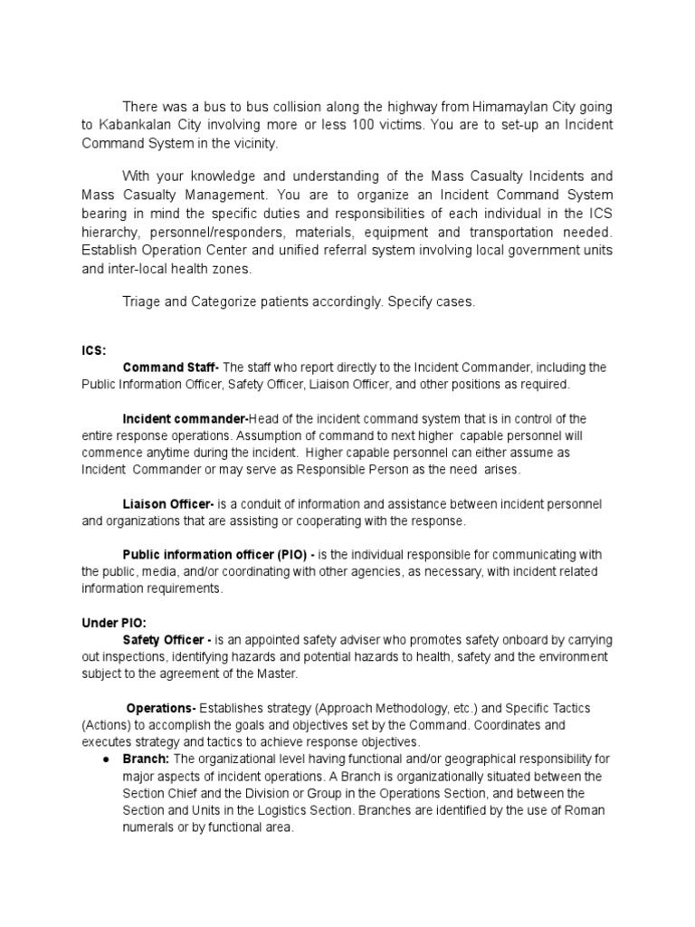 Disaster NRSG Ics PT | PDF | Incident Command System | Logistics Disaster NRSG Ics PT | PDF | Incident Command System | Logistics